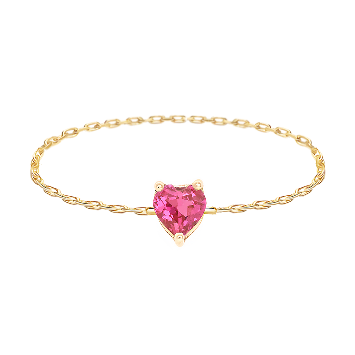 Ruby Heart Chain Ring – YI COLLECTION