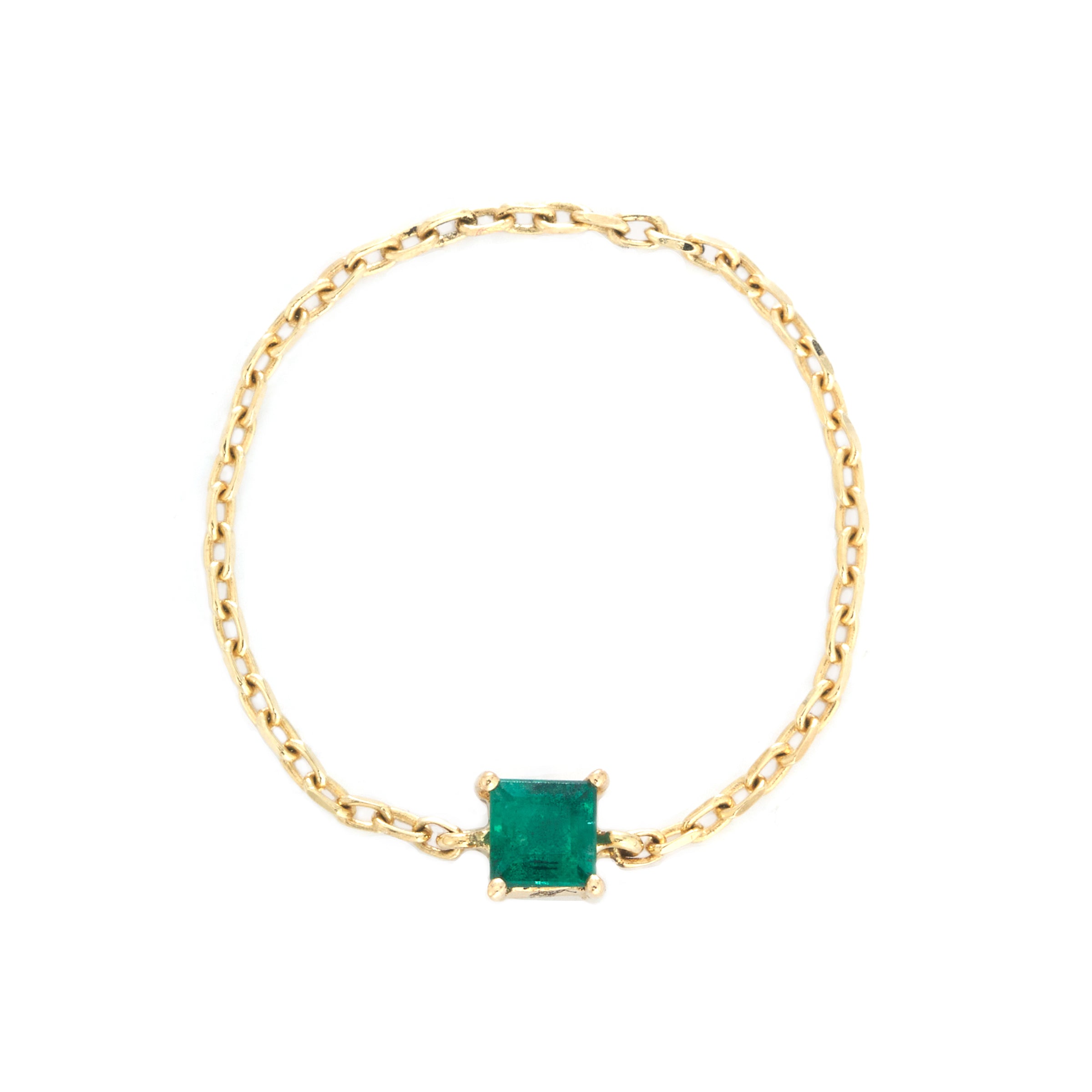 Emerald Chain Ring – YI COLLECTION