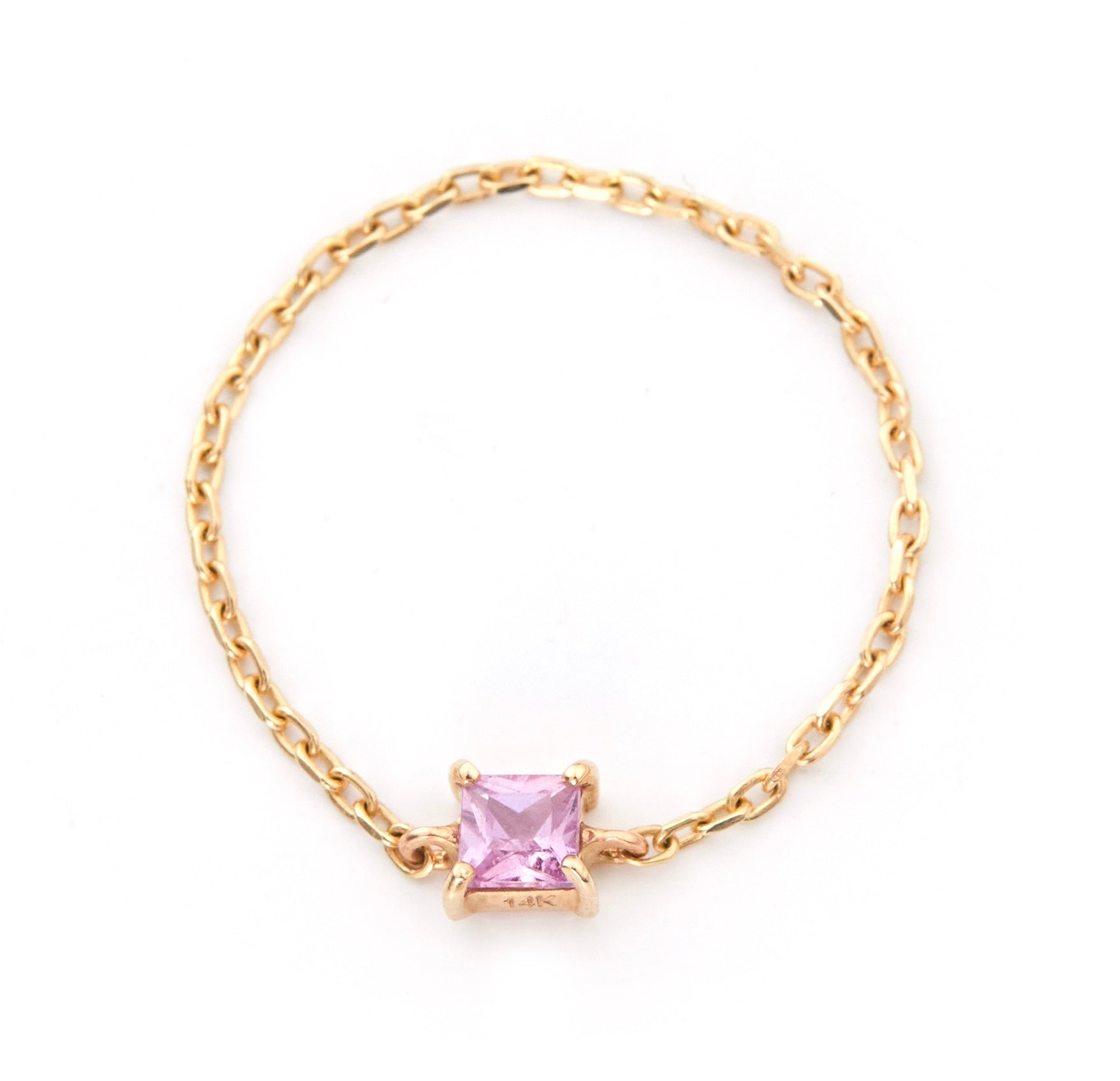 Pink Sapphire Chain Ring – YI COLLECTION