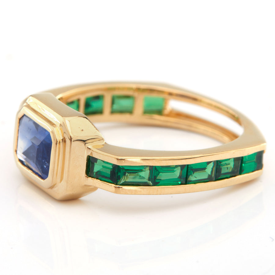 Sapphire & Tsavorite Circa Ring – YI COLLECTION