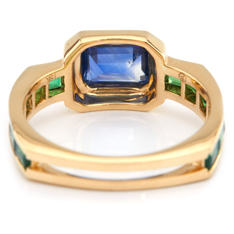 Sapphire & Tsavorite Circa Ring – YI COLLECTION