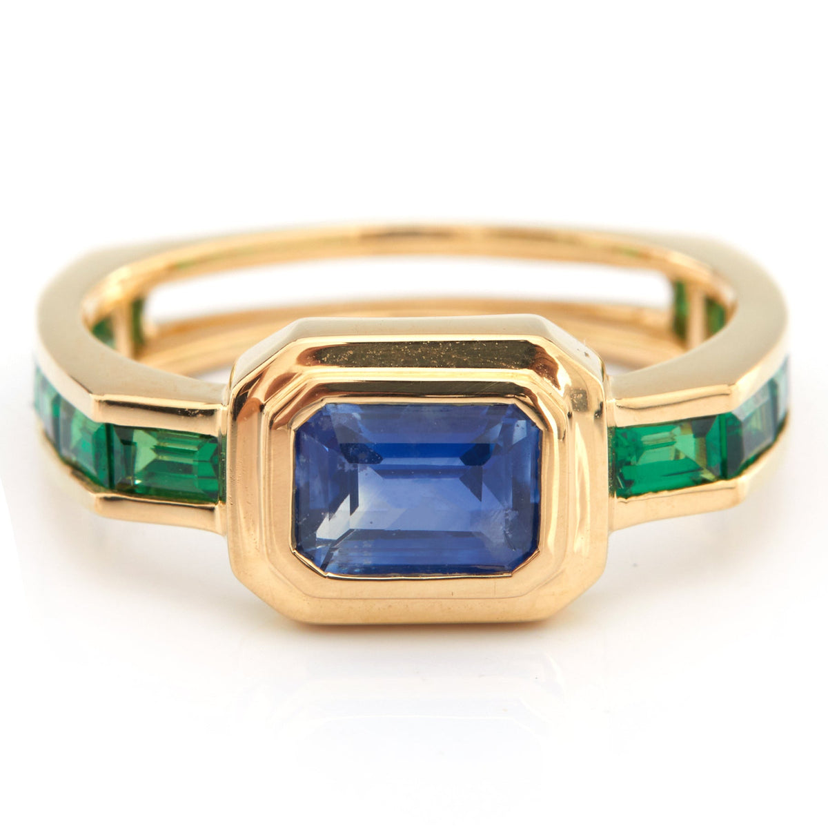 Sapphire & Tsavorite Circa Ring – YI COLLECTION